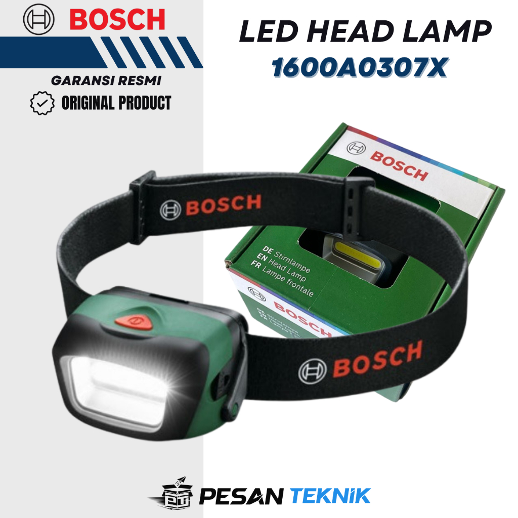 Jual Senter Kepala 190Lumens IPX4 BOSCH LED Head Lamp Head Light ...