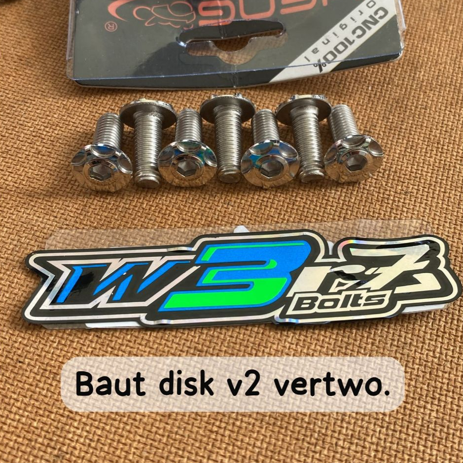 Jual baut disk beat scoppy nmax aerox harga satu baut m8 x 20 drat 12 ...