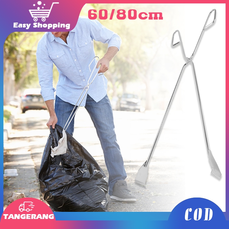 Jual 80cm Alat Penjepit Sampah Stainless Jepit Sampah Panjang Tongkat ...
