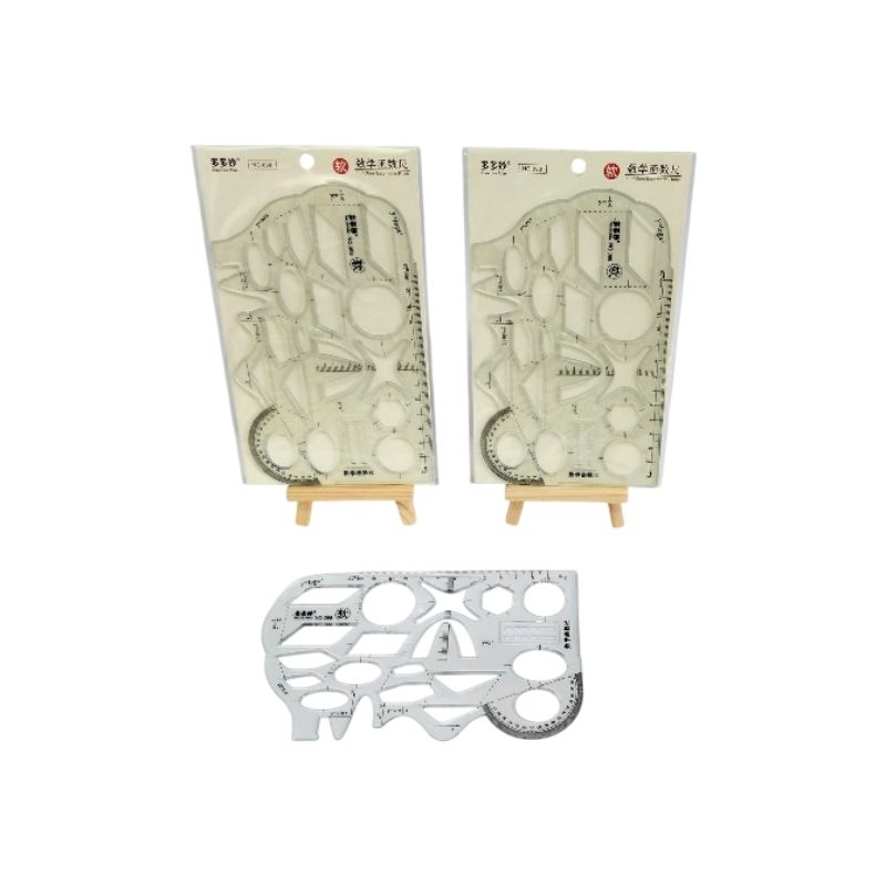 Jual Penggaris Geometri Multifungsi Bangun datar ruang matematika ...