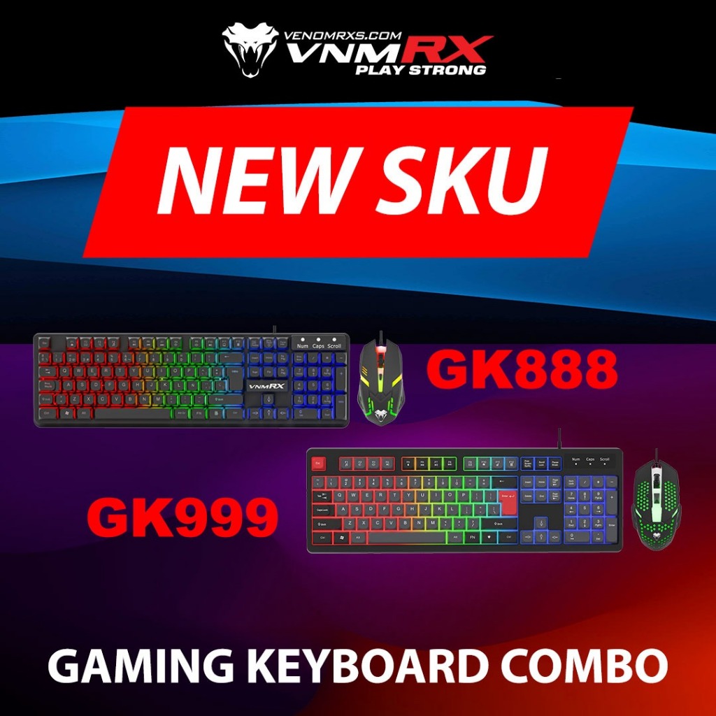 Jual Keyboard Gaming Combo USB Venom RX GK888 RGB | Shopee Indonesia