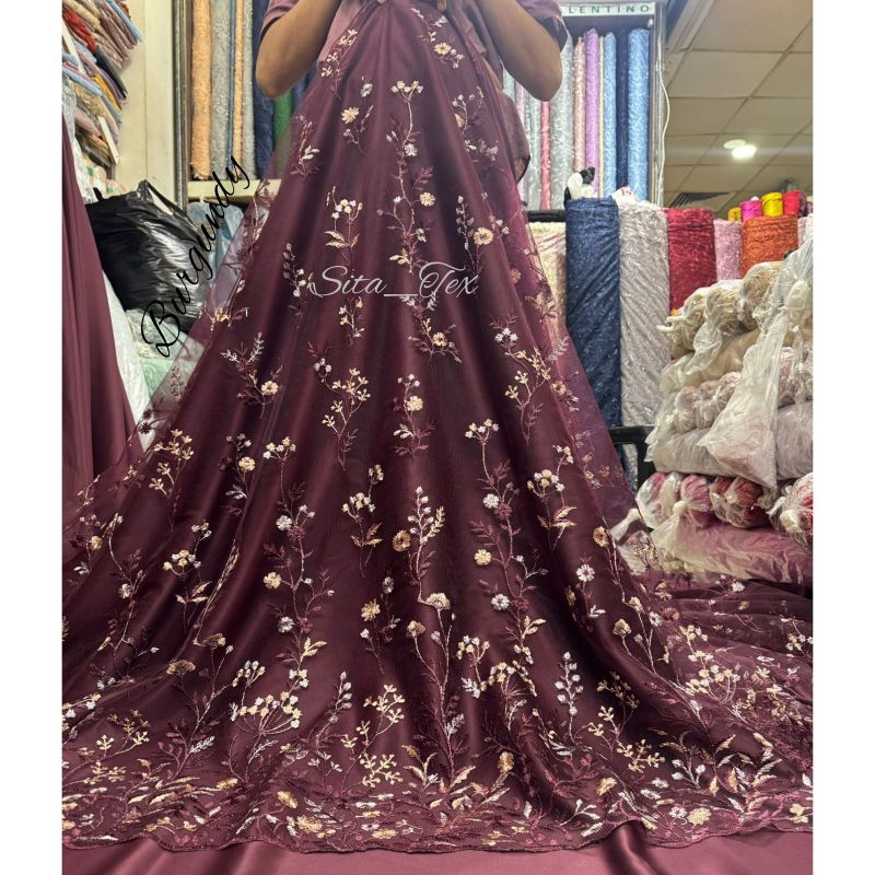 Jual Kain Bahan Tile Gardenia /Tile Garden / Tile Bunga / Bahan Tile ...