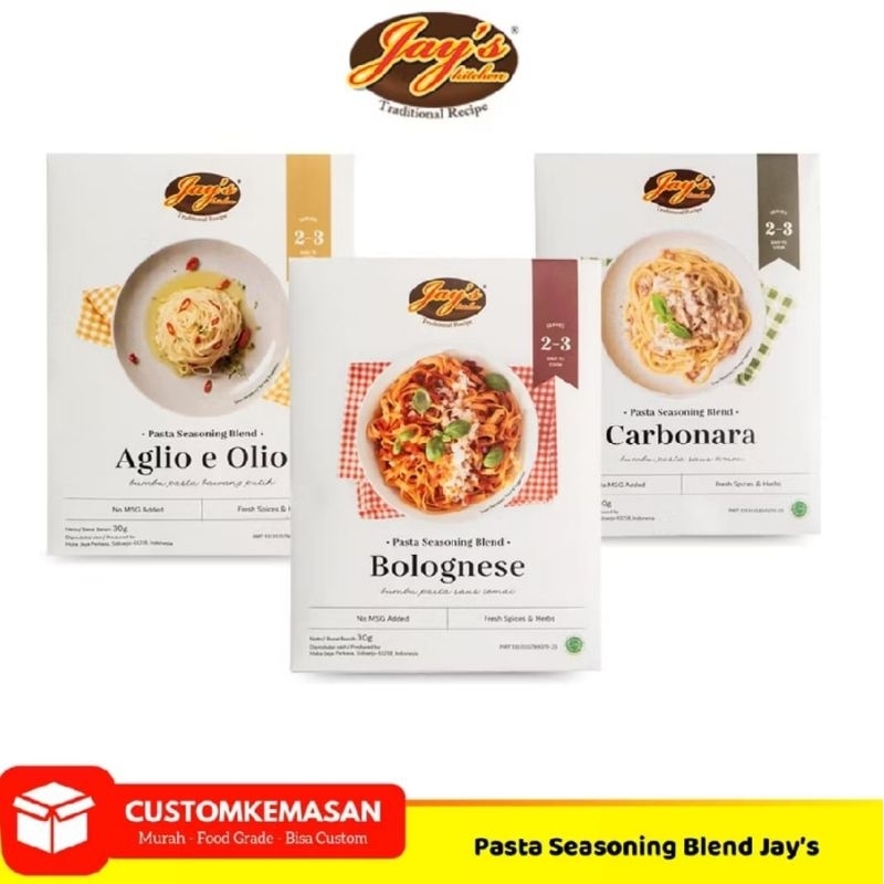 Jual Jay's Pasta Seasoning Bolognese/ Aglio Olio/ Carbonara - Bumbu ...