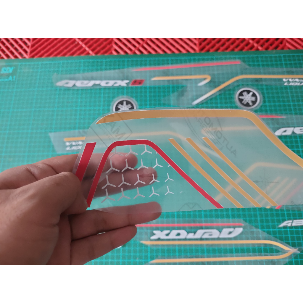 Jual STRIPING STICKER AEROX ALL NEW CONNECTED 155 TRANSPARAN LIS COPY ...