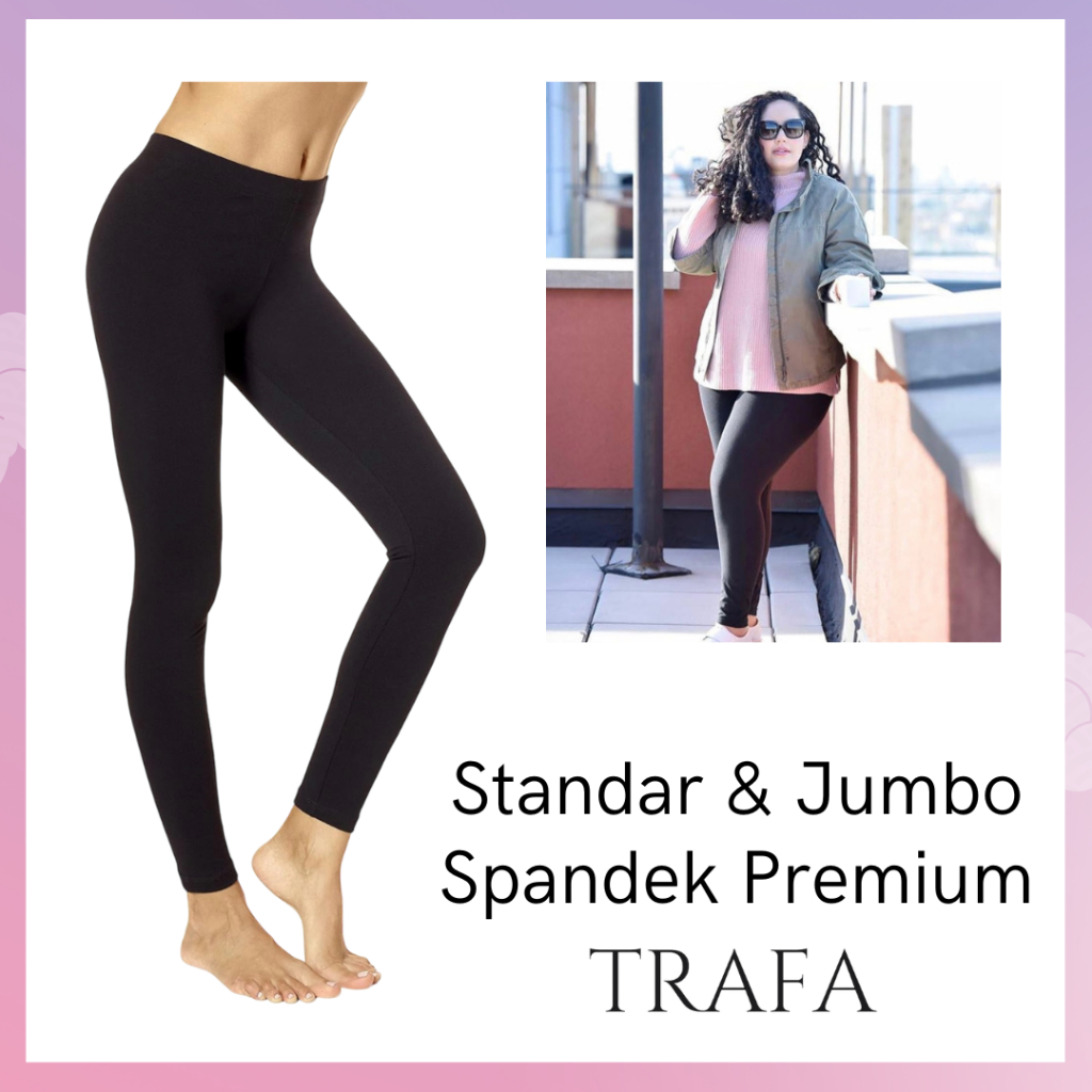 Jual TRAFA Legging Panjang Spandek High Standar & Jumbo Celana Wanita ...
