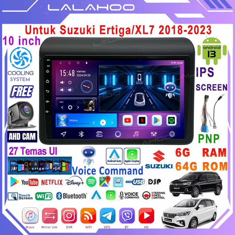 Jual 【LALAHOO】Untuk Suzuki Ertiga/XL7 2018-2023| 6G+64G Android 13 Head Unit Termasuk Frame/PNP ...