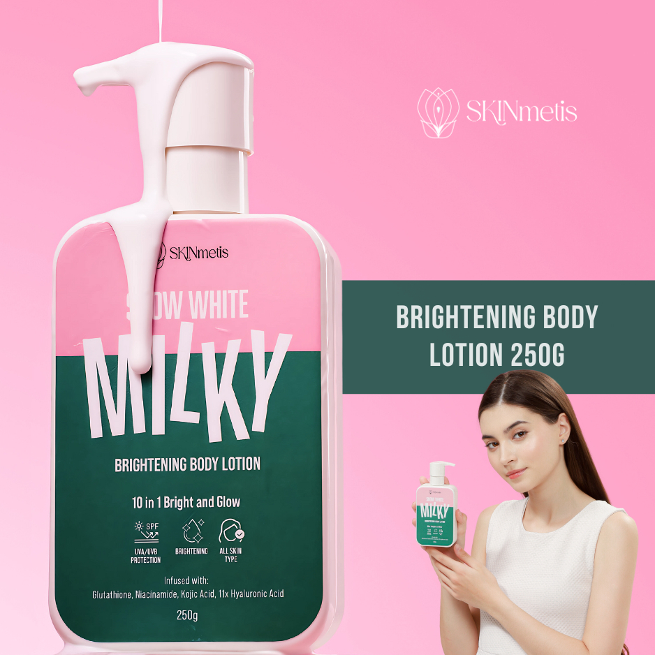 Jual SKINmetis Snow White Milky Brightening Body Lotion 250g | Shopee ...