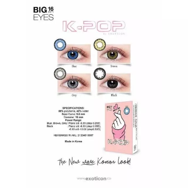 Jual X2 KPOP / Softlens X2 KPOP 16 MM Normal / Kpop Big Eyes / By X2 ...