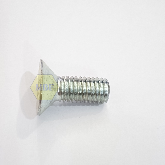 Jual M6 x 15 Baut JF Kepala Obeng + Rata Flat Head Galvanis 6x15 | Shopee Indonesia
