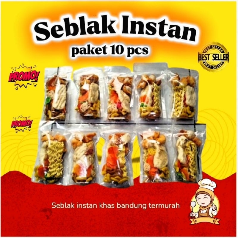 Jual Seblak Instan Paket 10pcs (10 Bungkus) Khas Bandung, Raos Pisan ...
