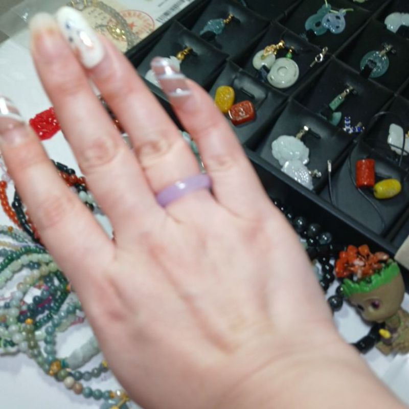 Jual cincin giok jade jadeite ungu bersertifikat | Shopee Indonesia