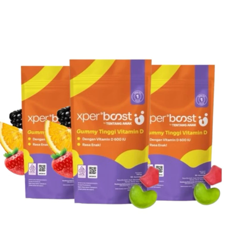Jual Paket 3 pcs Xper Xpert Expert Boost Gummy Vitamin D 600 IU Anak ...
