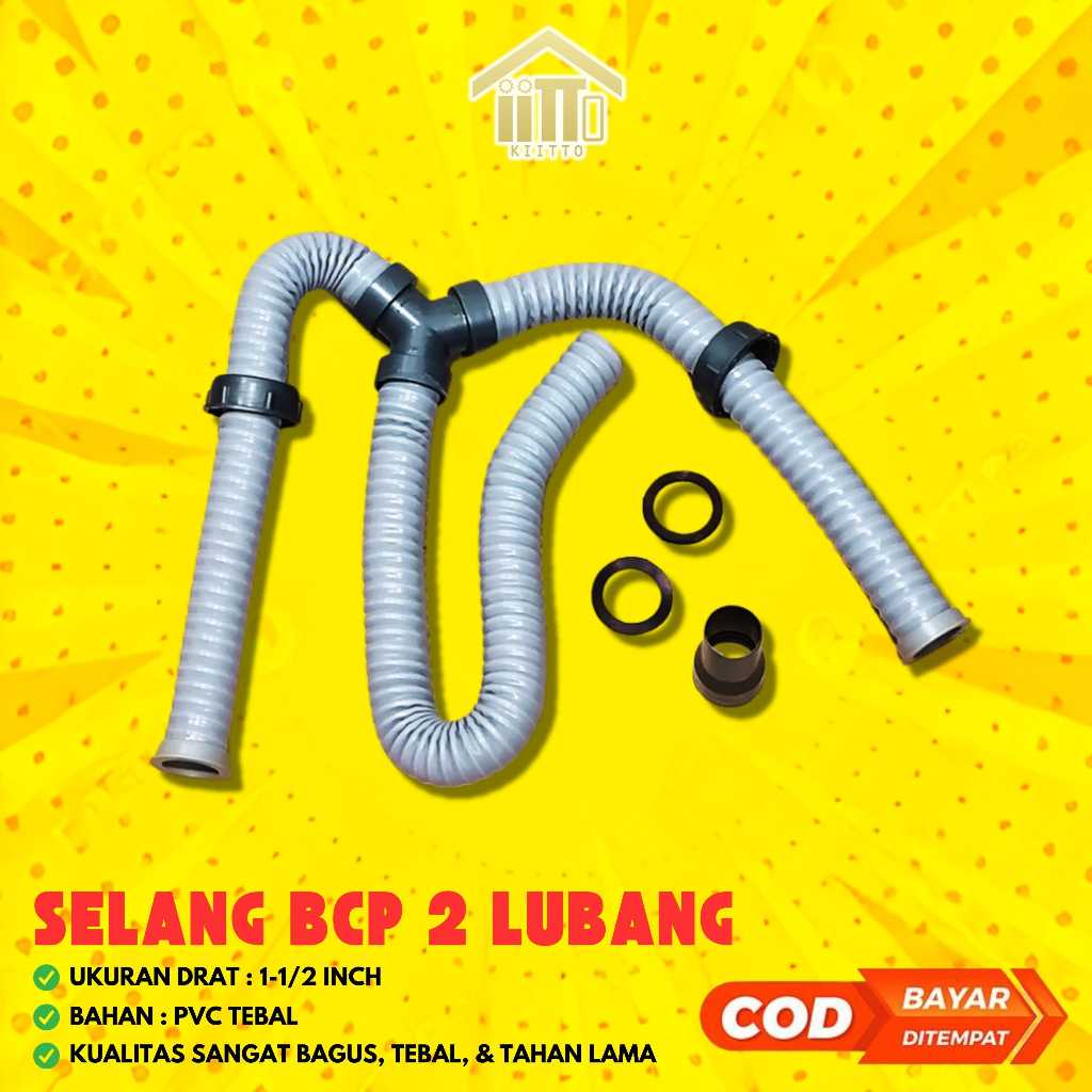 Jual SELANG BAK CUCI PIRING 2 LUBANG / SELANG PEMBUANGAN BAK CUCI PIRING 2 LUBANG / SELANG BCP 2 ...