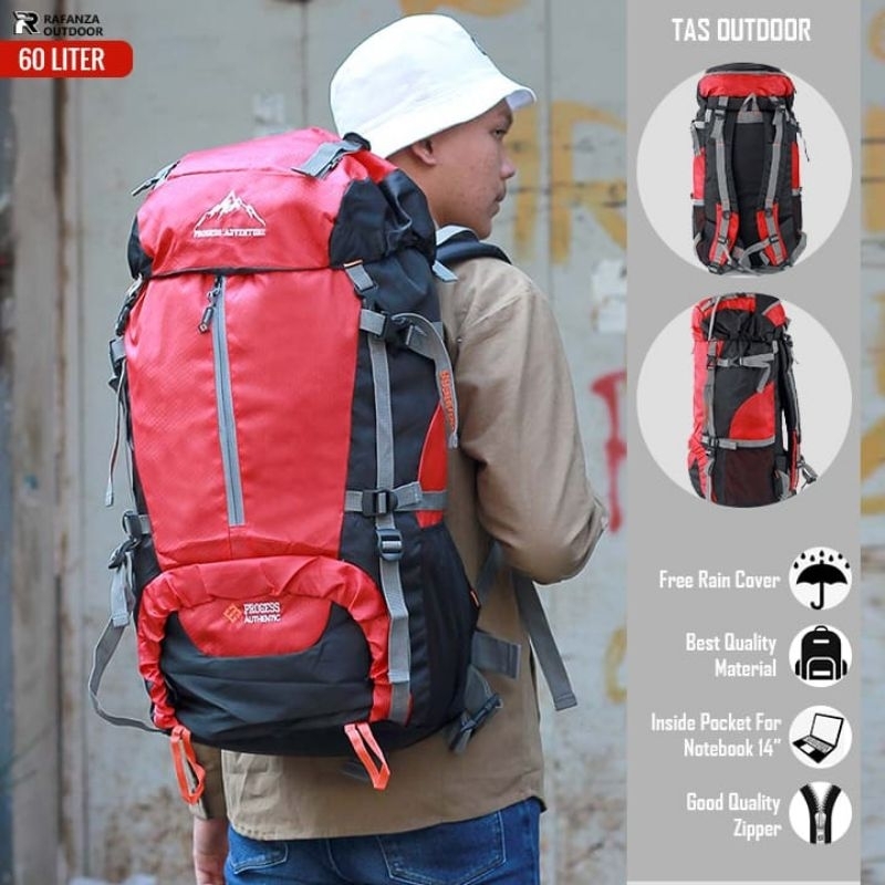 Jual TAS CARRIER 60L PROGESS ADVENTURE OUTDOOR | Shopee Indonesia