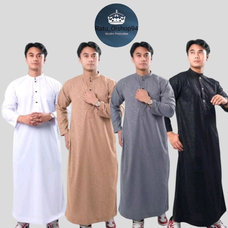 Jual Jubah Gamis Turki Pria Dewasa Bahan Embos Premium Elegan Terlaris ...
