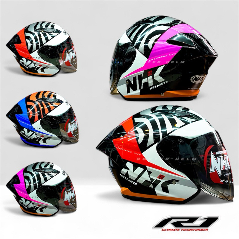 Jual HELM NHK R1 ELITE GP EDITION AERODYNAMIC SINGLE VISOR | Shopee ...