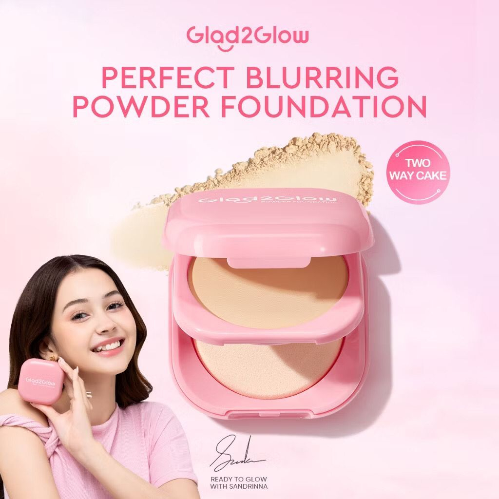 Jual GLAD2GLOW G2G PERFECT BLURRING POWDER FOUNDATION | Shopee Indonesia