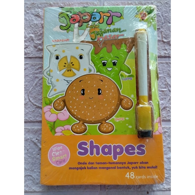 Jual Wipe Clean Smart Card Kartu Japarr Jajanan Pasar: Shapes | Shopee ...