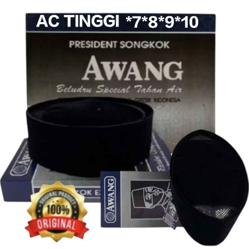 Jual Songkok AWANG Hitam Polos AC Kopiah hitam polos Peci Nasional ...