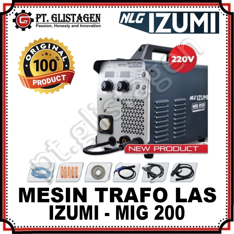Jual NLG IZUMI MIG 200 Mesin Las Listrik Trafo Las Tanpa Gas Travo Las ...