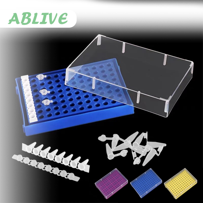 Jual Rak PCR Tube 0.2ml 96 Lubang Tempat Tabung Reaksi Multipurpose / Rak Tabung Centrifuge ...