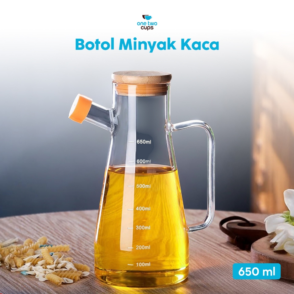 Jual Botol Minyak Kaca Glass Oil Bottle Heat Resistant Fat Shape 700ml ...