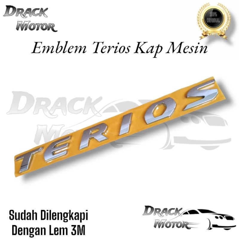 Jual Emblem Tulisan Terios Kap Mesin Chrome Original Daihatsu Terios ...