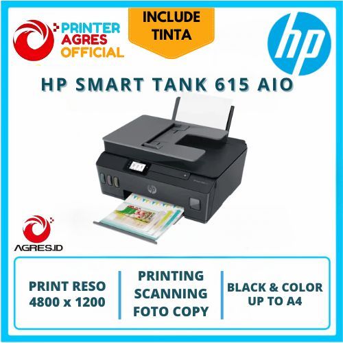 Jual HP PRINTER SMART TANK 615 ALL IN ONE PRINTER WIRELESS | Shopee ...