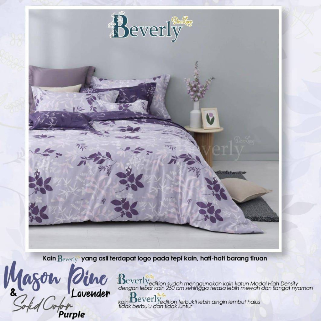 Jual Sprei Anti Geser Katun Lokal Motif Bunga BEVERLY Mason Pine ...