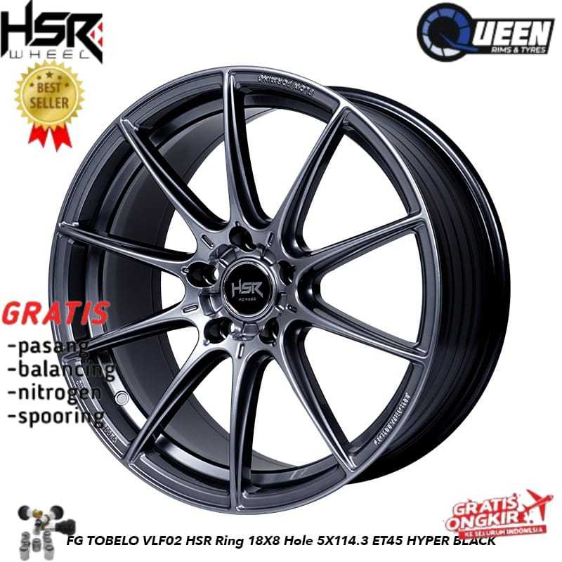 Jual Velg Mobil Racing HSR FG Tobelo R18 Cocok Inova Civic Zenix Rush Mazda 3 Hrv Foxy Xpander ...