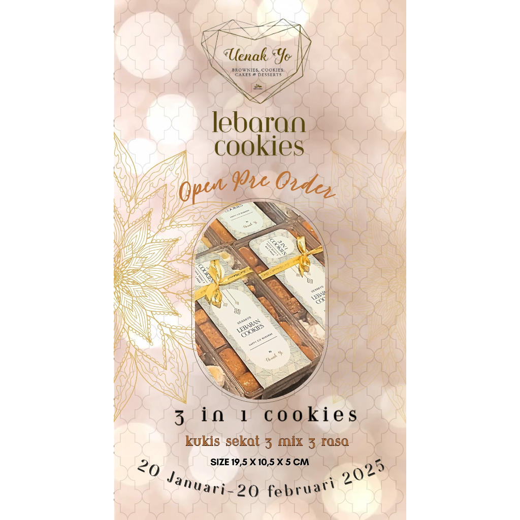 Jual Open PO Kue Lebaran Uenakyo Lebaran Cookies 2025 3 in1 cookies ...