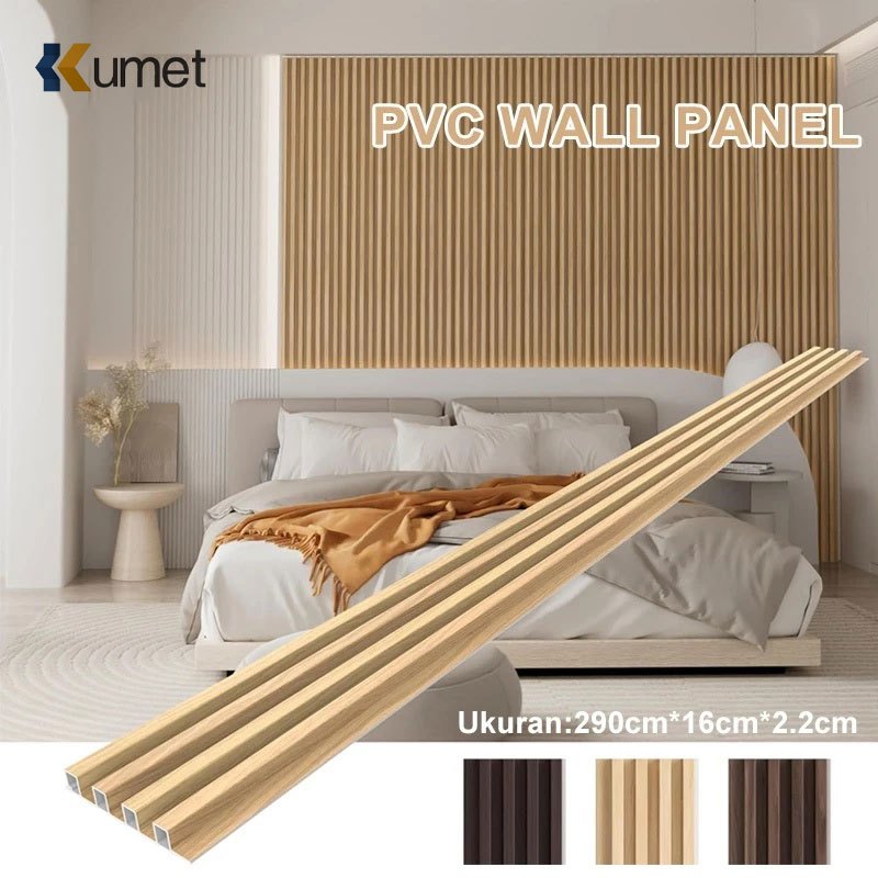 Jual Wood Wall Panel Dekorasi Dinding 160x22mm 2.9Meter Anti Rayap Dan Anti Air WPC Aestetic ...