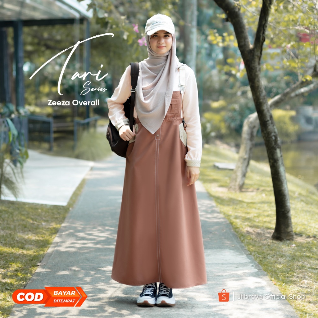 Jual Jilbrave Zeeza Overall Gamis Wanita Sporty Casual Outdoor Style ...