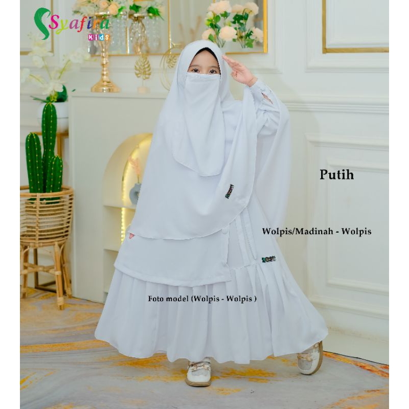 Jual Gamis Putih Syar'i Anak Perempuan Remaja Dewasa "NEW IRIS" putih ...