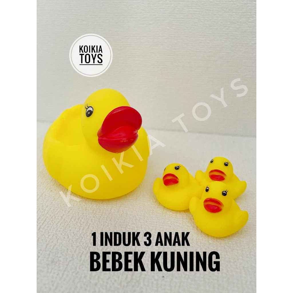 Jual Mainan mandi bayi dan anak Bebek Karet cit (1 besar 3 kecil ...