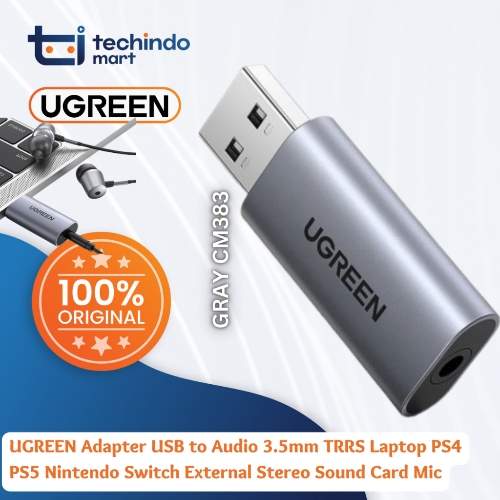 Jual UGREEN Adapter USB to Audio 3.5mm TRRS Laptop PS4 PS5 Nintendo ...