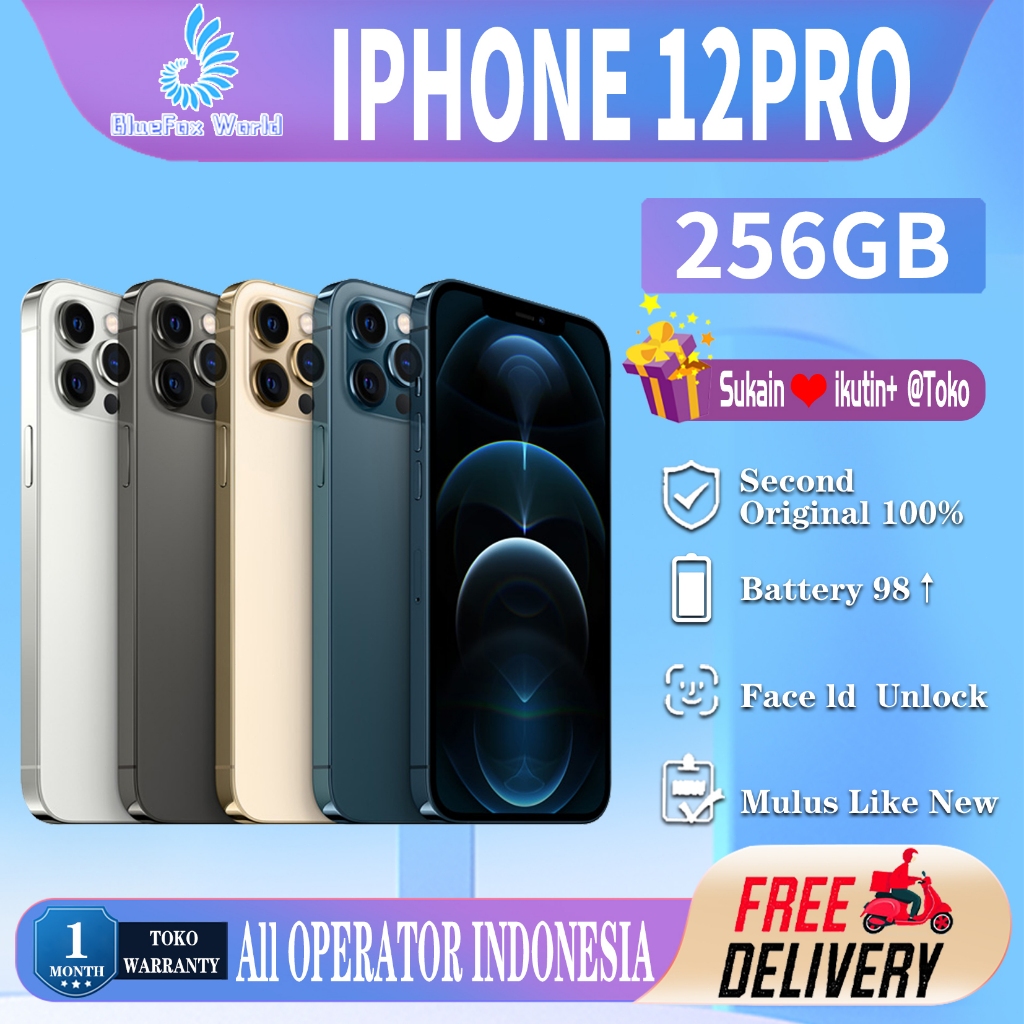 Jual iPhone 12Pro 256GB Second Original100% INTER 6.1"OLED-Ori Fullset Mulus Normal Like New ...