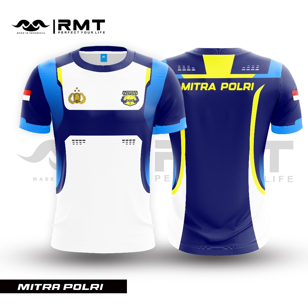 Jual Baju kaos jersey MITRA POLRI | GADA PRATAMA TERBARU | Shopee Indonesia