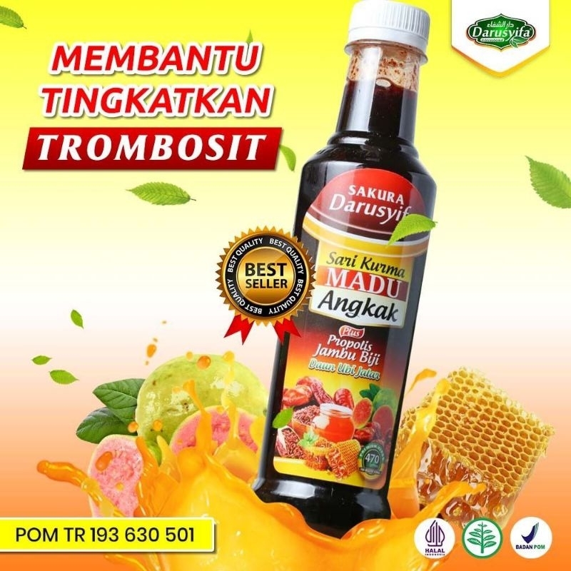 Jual Sari Kurma Madu Angkak Propolis Daun Ubi Jalar Darusyifa 470Gr ...