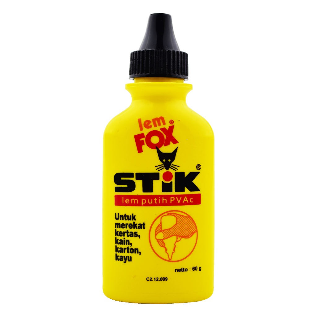 Jual Lem Fox Stik PVAc 60 gram Botol Kuning 60gr Lem Kertas Kayu Putih | Shopee Indonesia