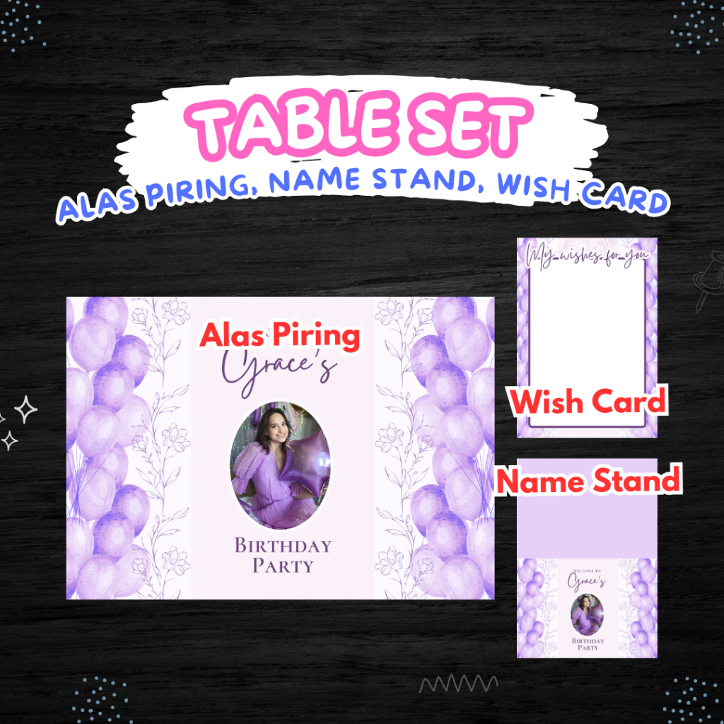 Jual Table set aksesoris dekor meja alas meja name stand baby shower ...
