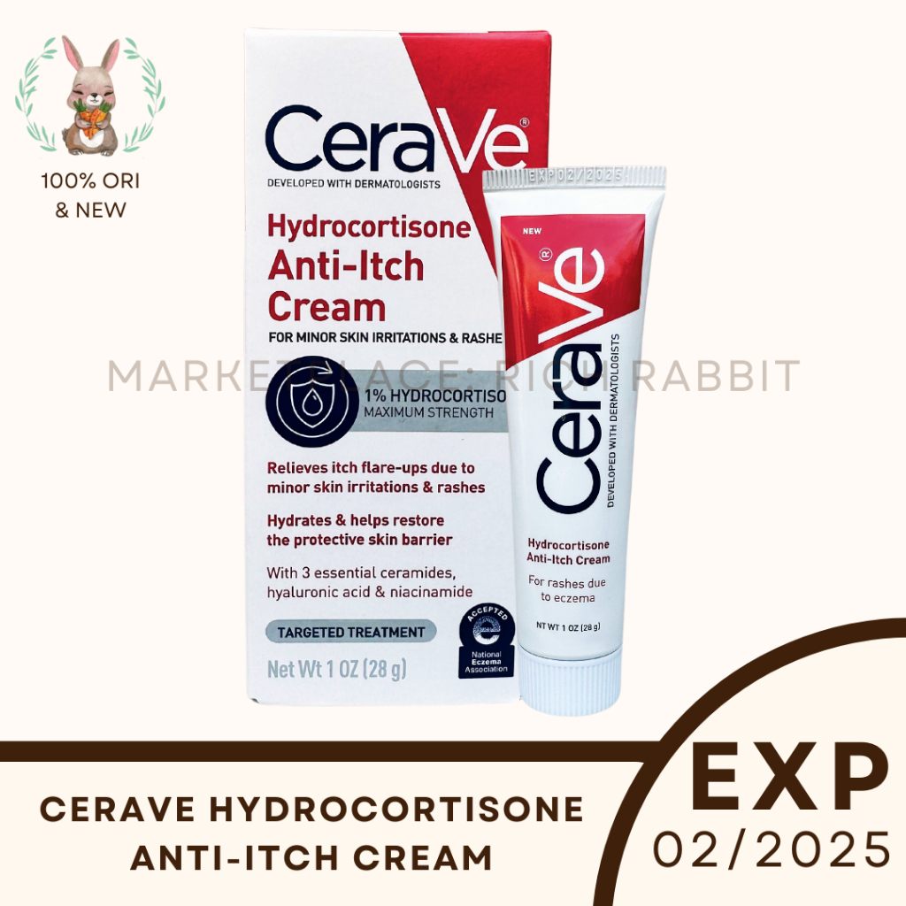 Jual CeraVe Anti-Itch Cream for Eczema Rashes Dry Skin Itch 28 gr ...