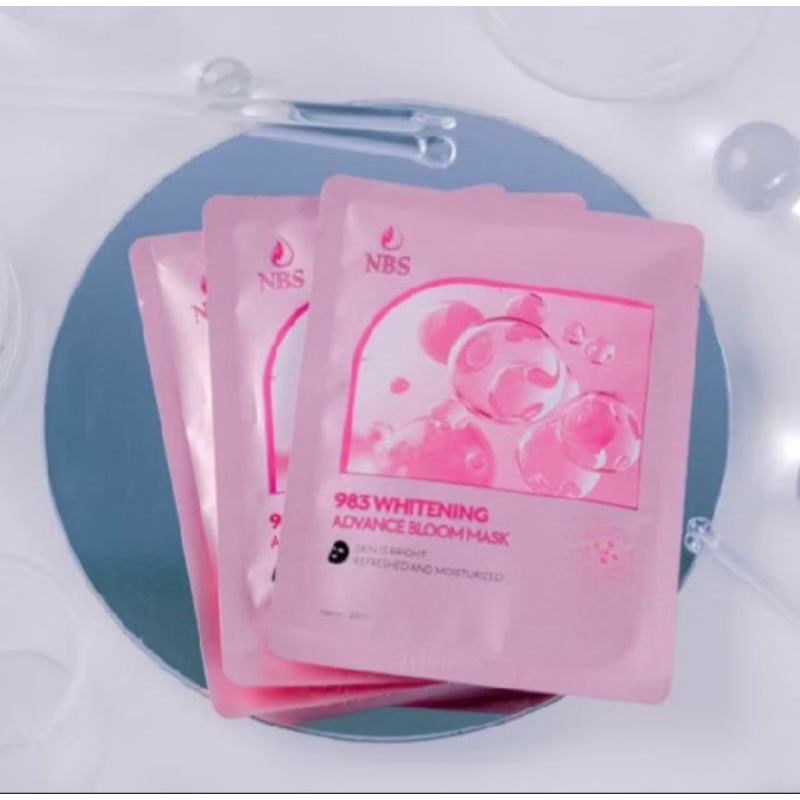 Jual NBS MASKER SHEET MASK 9× Whitening membuat wajah Cerah dan Bening ...