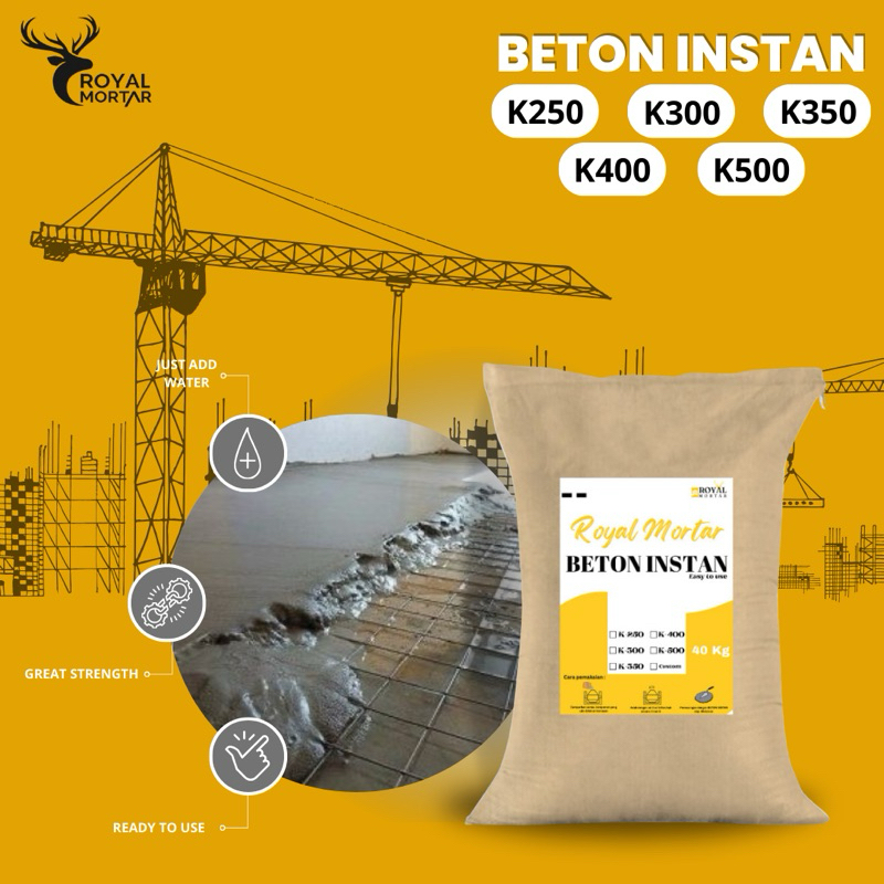 Jual Semen Mortar | Beton Instan | K250 - K500 Royal Mortar | Shopee Indonesia