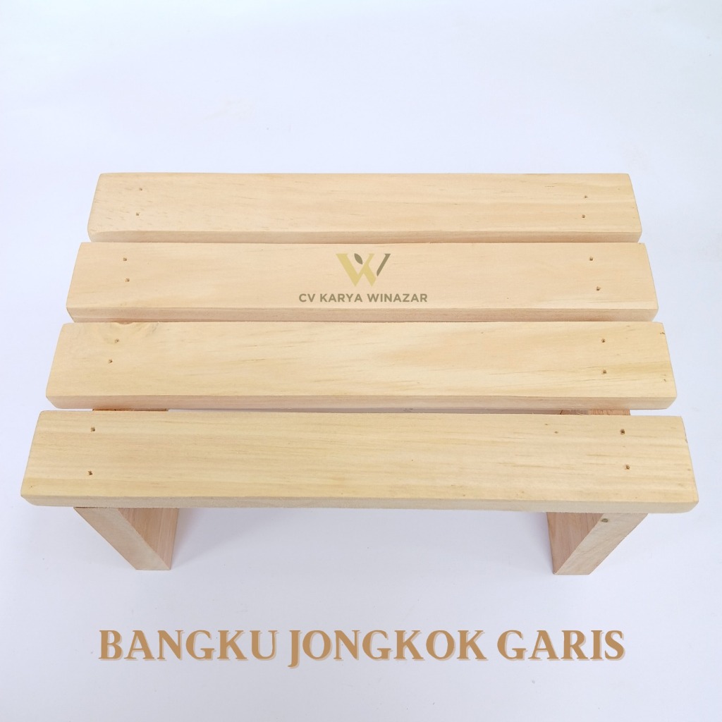 Jual Queenra Winazar - Bangku Duduk Jongkok Garis Kayu Jumbo Bangku ...