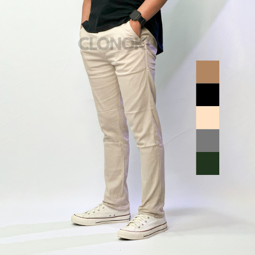 Jual Celana Chino Slim fit Panjang Kerja kantor Santai Liburan Cowok Cewek Bisa Pakai Bahan ...