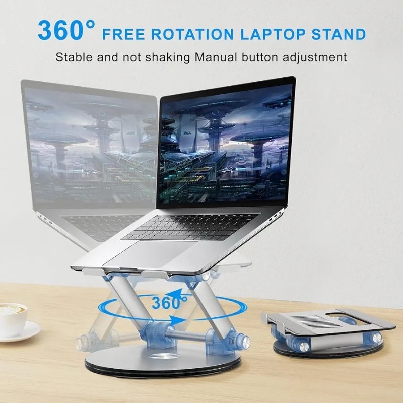 Jual Ergonomic Laptop Stand Push Button Adjustable 360° | Shopee Indonesia