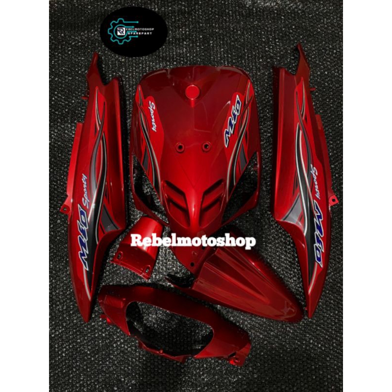 Jual Cover full body halus Yamaha mio sporty warna merah marron plus ...