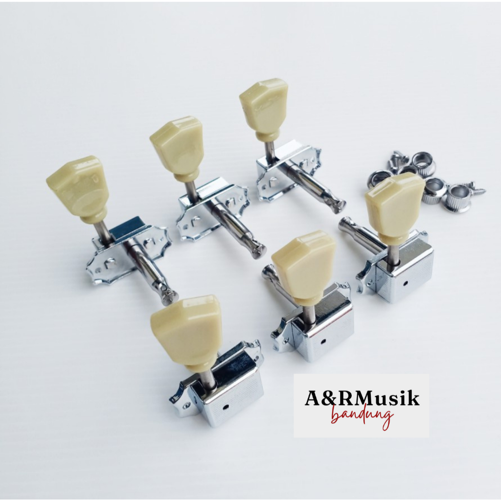 Jual Dryer Gitar Kluson 3R-3L set chrome Guitar Dryer Gibson Epiphone ...