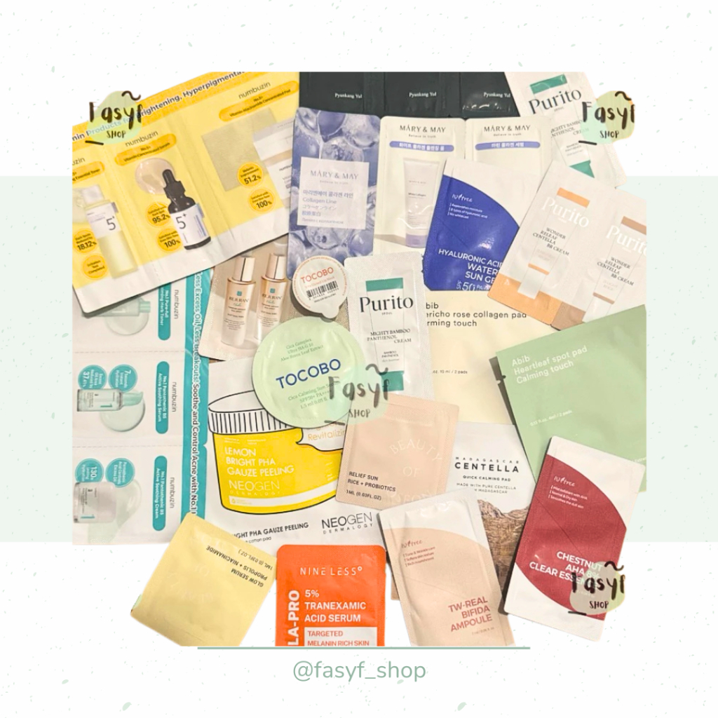 Jual SAMPLE SACHET SKINCARE KOREA Arencia Purito Numbuzin Isntree Hince ...